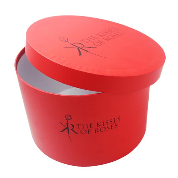 Customized Large Red Round Flower Gift Box