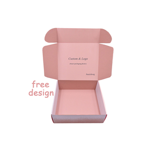 Custom logo Corrugated mailing box Pink gift mailing packaging box