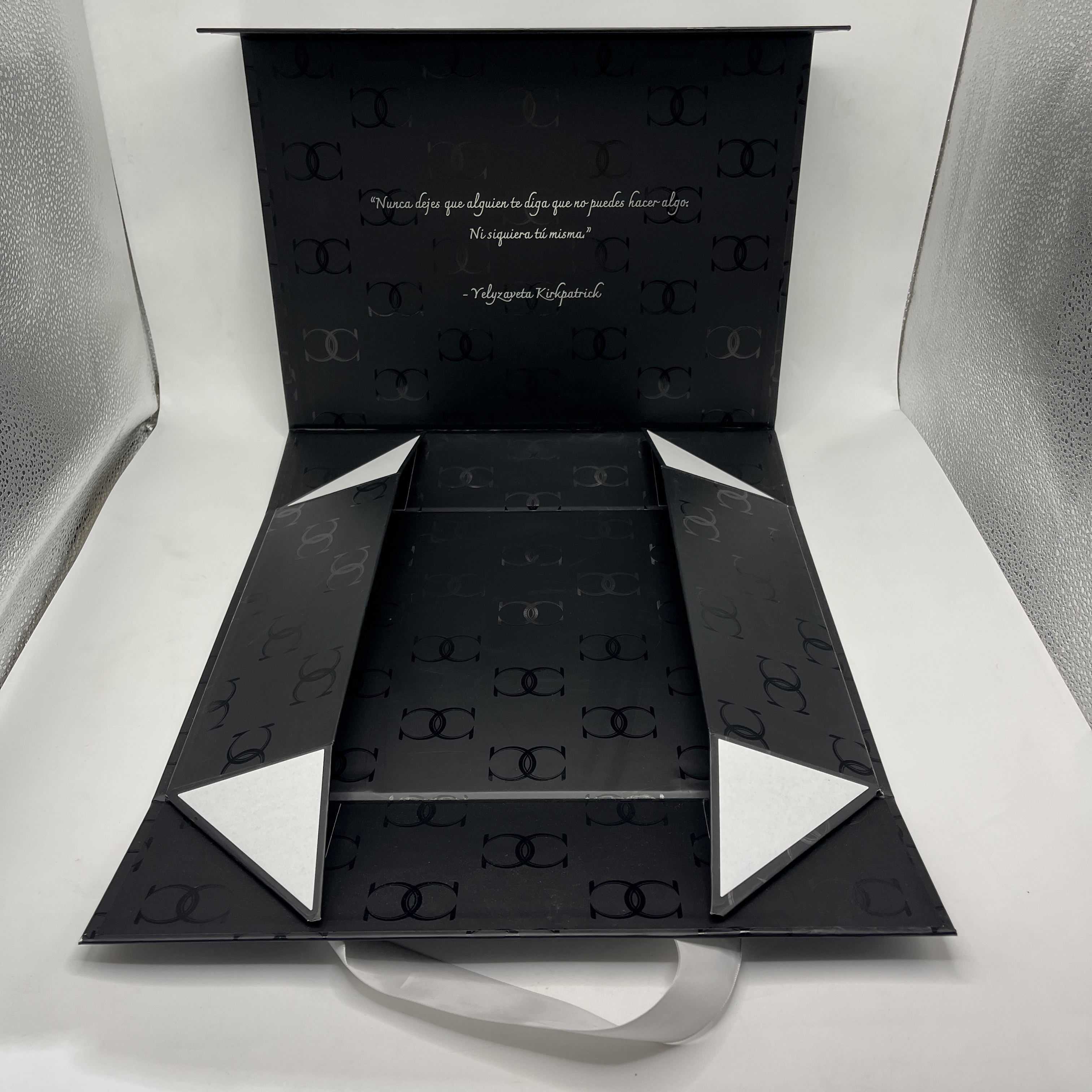 OMEGA Watch Packaging Box | Folding Box with Ribbon Handle Logo